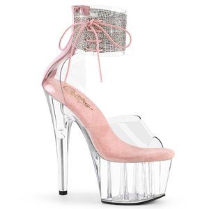 Shoes | Platform Rhinestone Clear High Heel Shoes | Poshmark